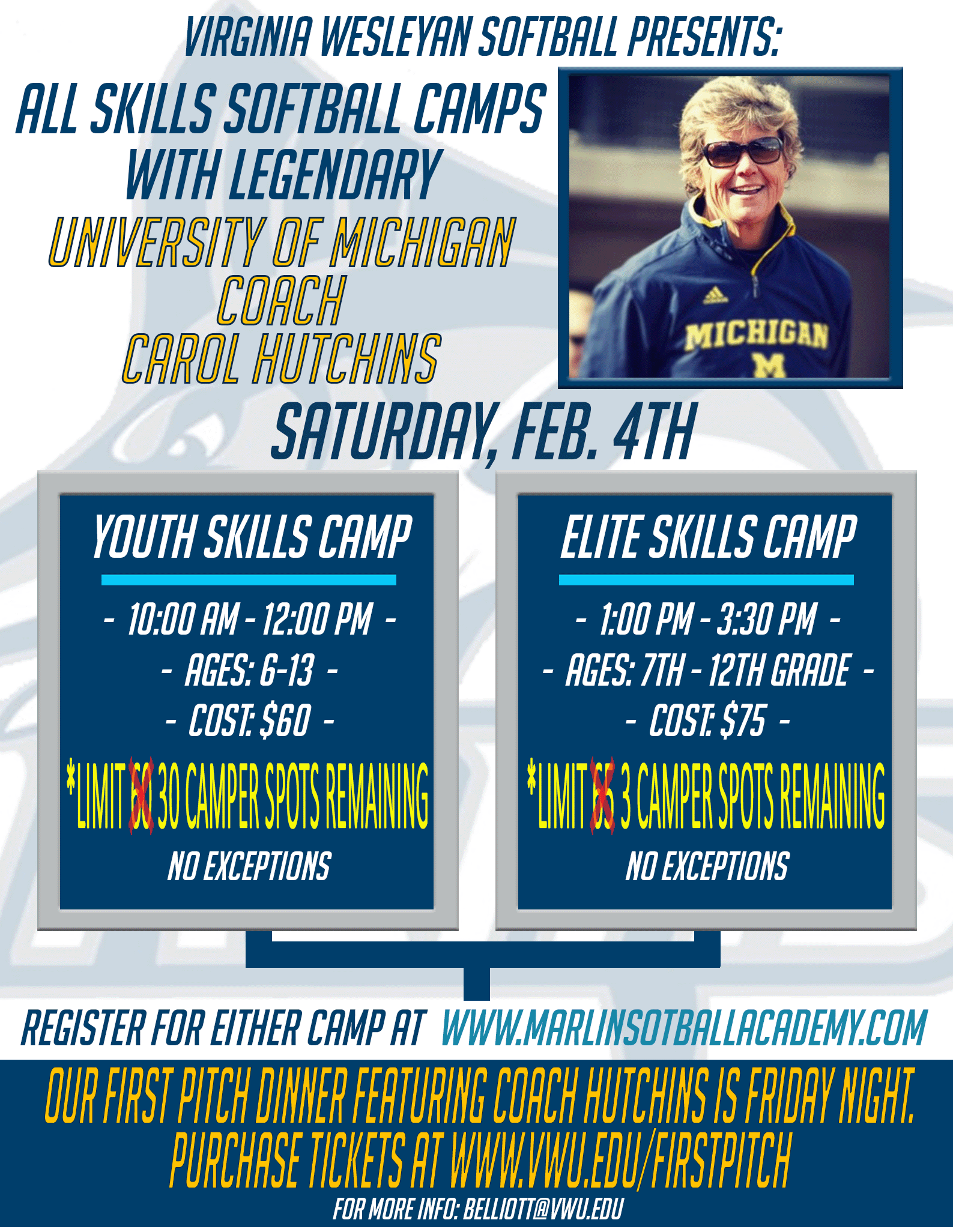 Marlin Softball Academy camps and clinic are open to any and all ...